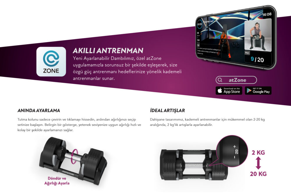 Horizon Ayarlanabilir Dambıl Seti - Johnson Fitness Türkiye